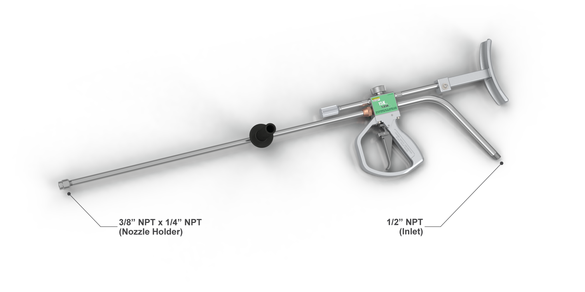 15K psi HAND-HELD DUMP GUN W/ 3/8" NPT BARREL – Advanced Pressure Systems