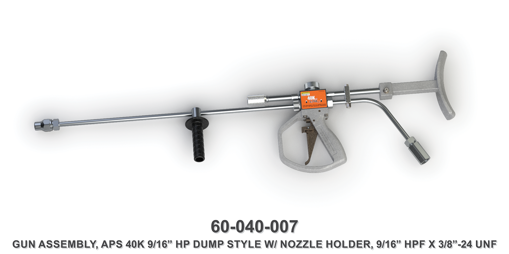 40K psi HAND-HELD DUMP GUN W/ 9/16" HP BARREL – Advanced Pressure Systems